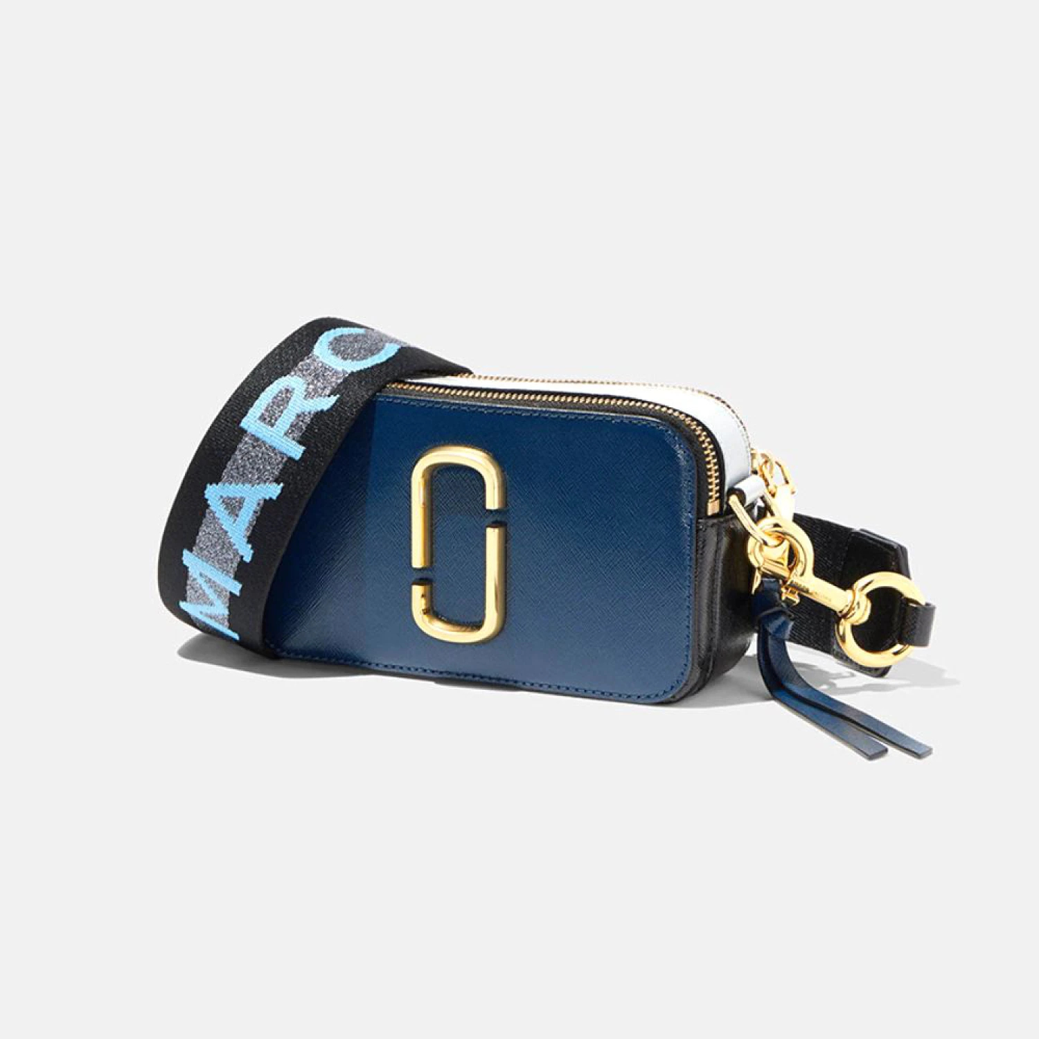 СУМКА MARC JACOBS LOGO STRAP SNAPSHOT NEW BLUE SEA MULTI купить ...
